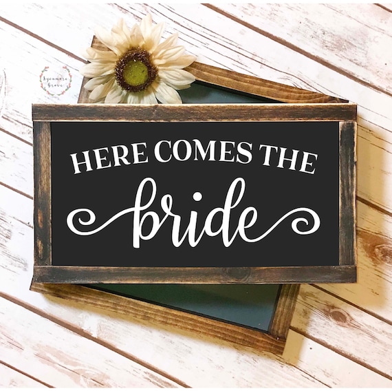 Here Comes the Bride SVG Wedding Digital Cut File | Etsy