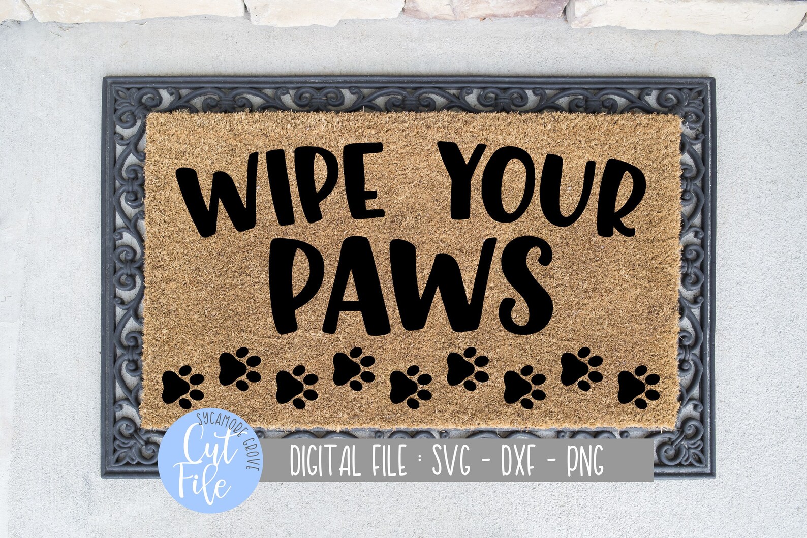 Wipe Your Paws Svg Funny Dog Owner Doormat Svg Welcome Mat - Etsy