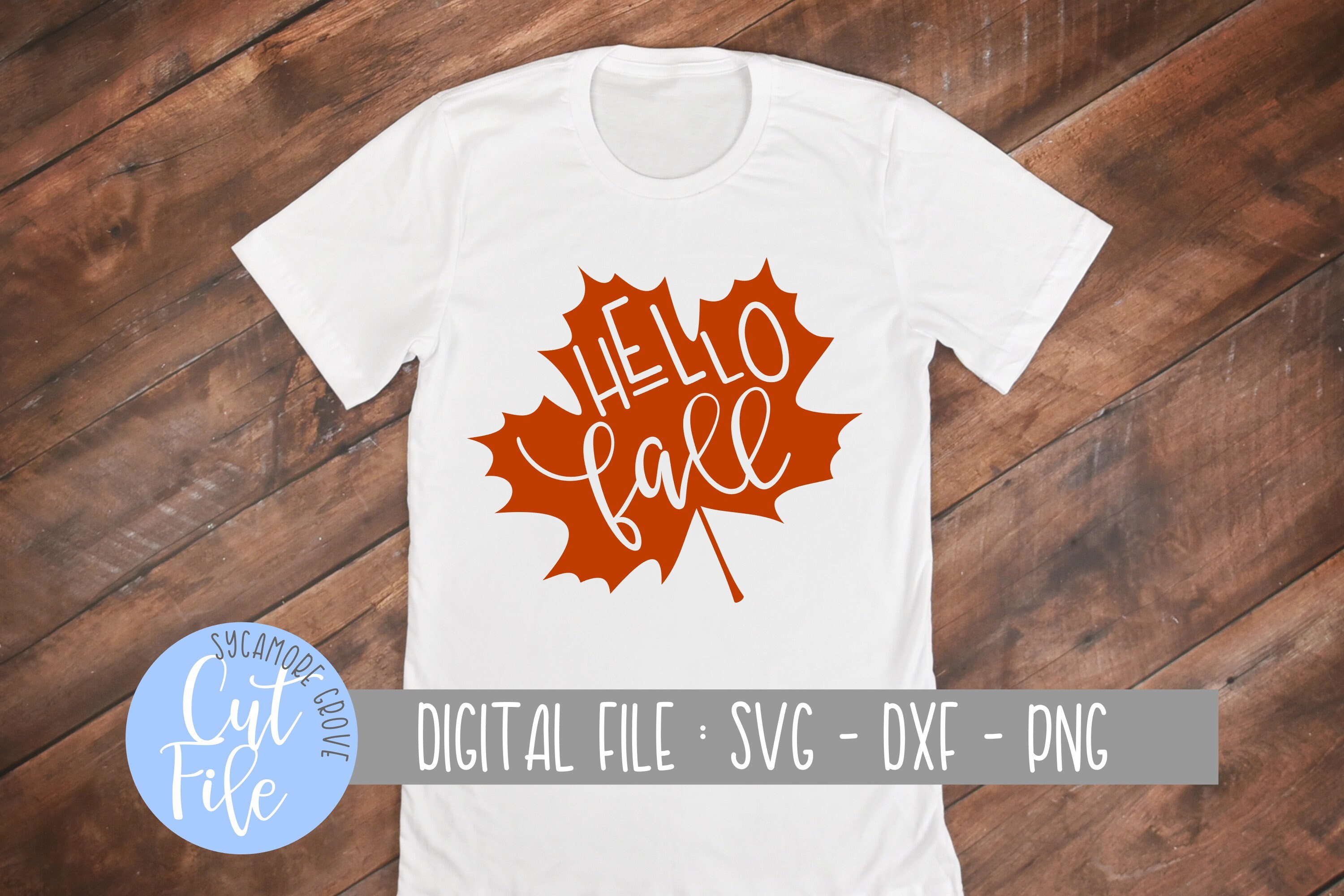 Hello Fall Leaf Svg Fall Autumn Decor Svg Modern Farmhouse - Etsy