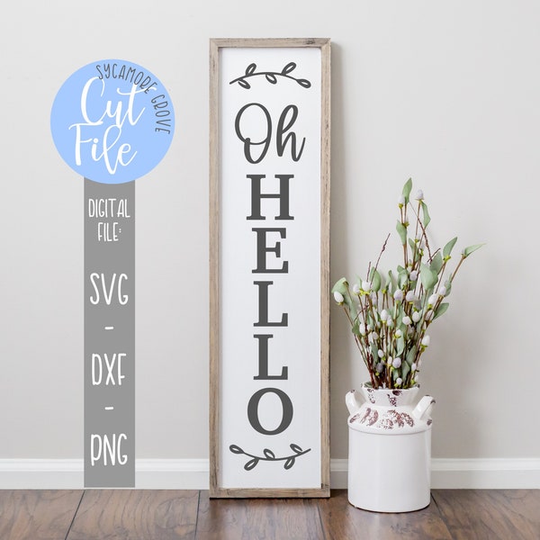 Oh Hello Vertical Svg - Etsy