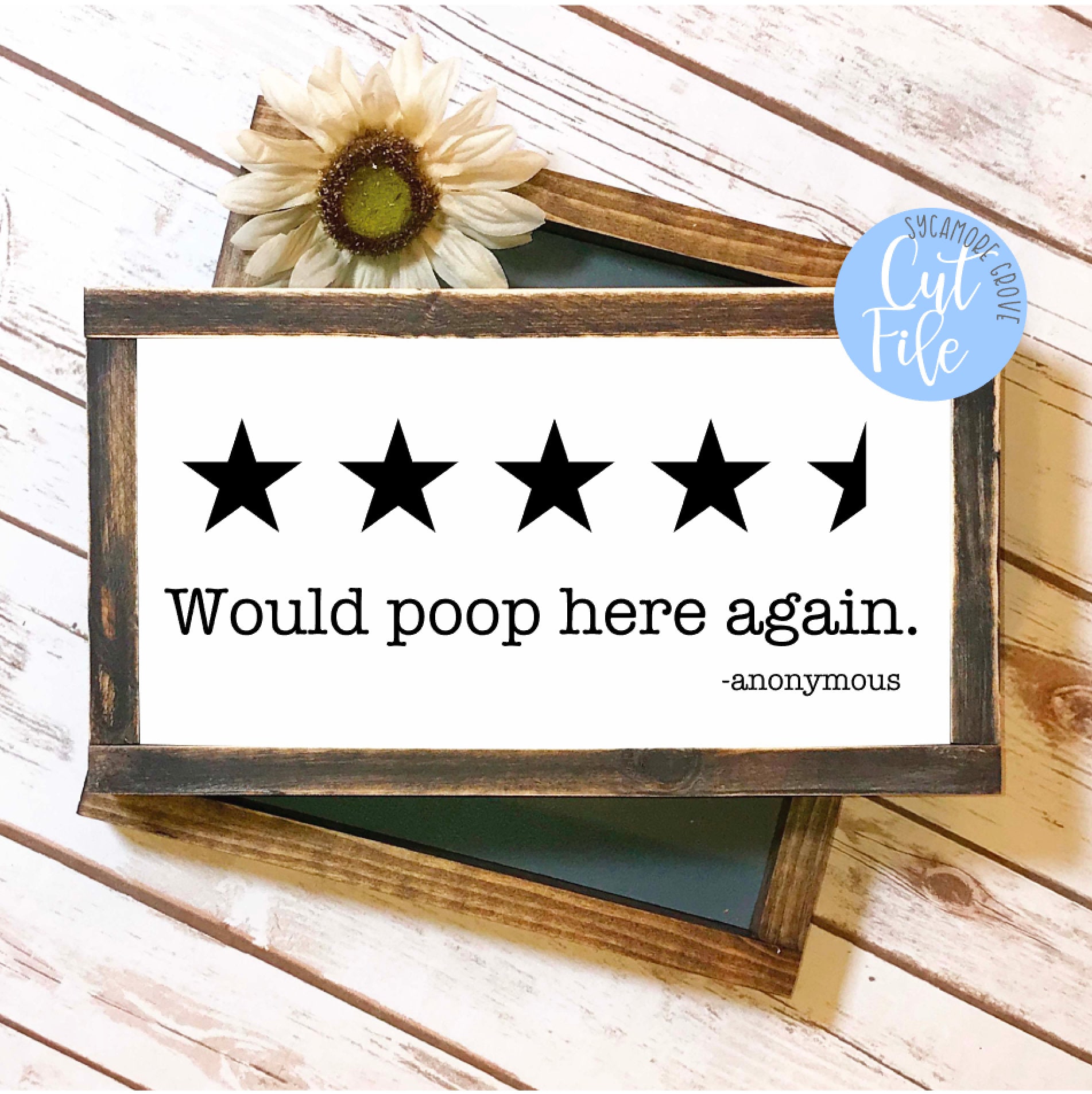 Papercraft bathroom sign poop printable 4.5 stars would poop here again ...