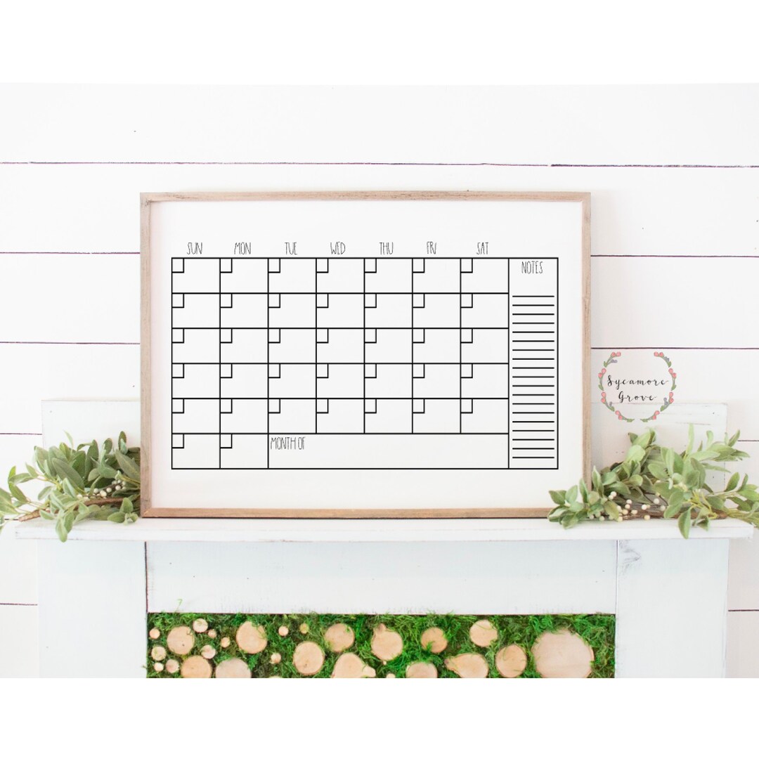 Monthly Calendar SVG, Modern Farmhouse Digital Cut File - Etsy Australia