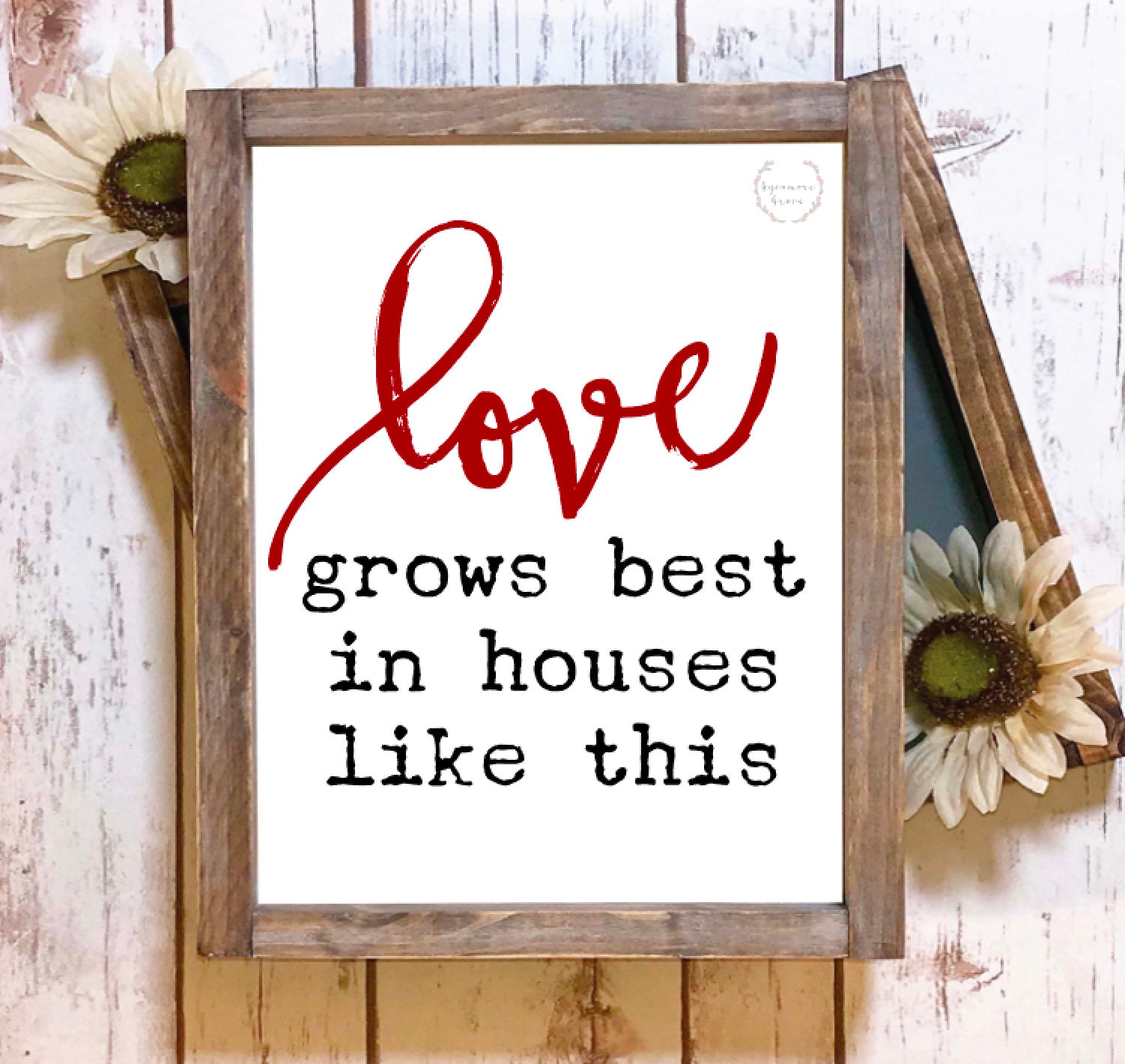 Love grows best in houses like this wood sign stencil | Etsy