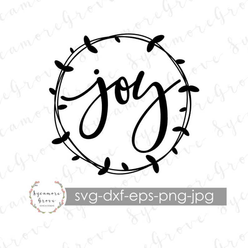 Joy SVG Christmas SVG Joy Wreath Svg Christmas Wreath Svg - Etsy