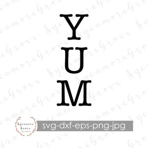 Yum Kitchen SVG, Let's Eat Digital Cut File - Etsy