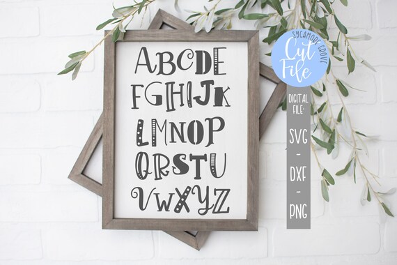 Decorative Alphabet svg ABCs svg Homeschool Teacher Alphabet | Etsy