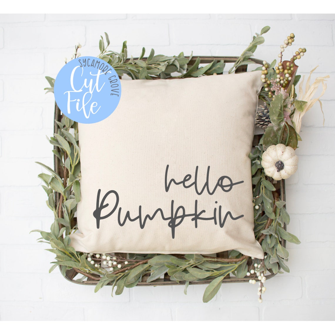 Hello Pumpkin Doormat Svg Fall Wood Sign Stencil Autumn Home | Etsy
