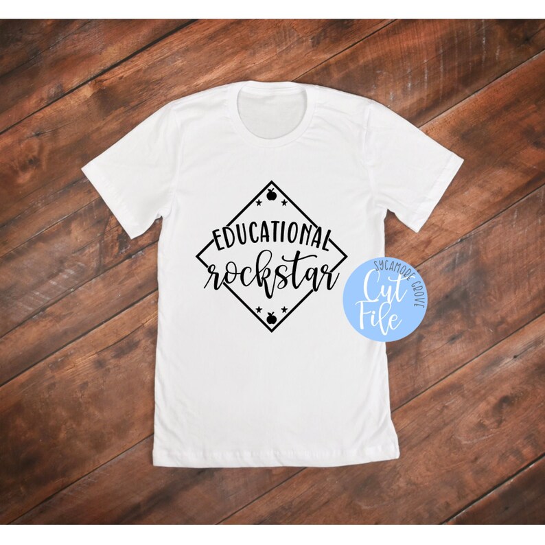 Educational Rockstar SVG Back to School Teacher Digital Cut | Etsy