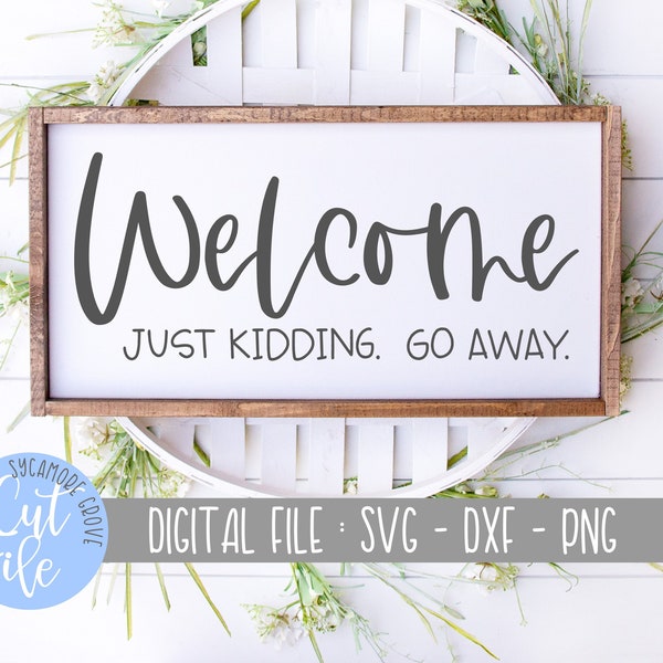 Go Away Welcome Sign - Etsy