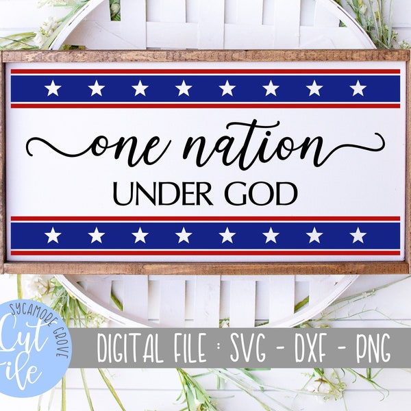 Cricut One Nation Under God - Etsy