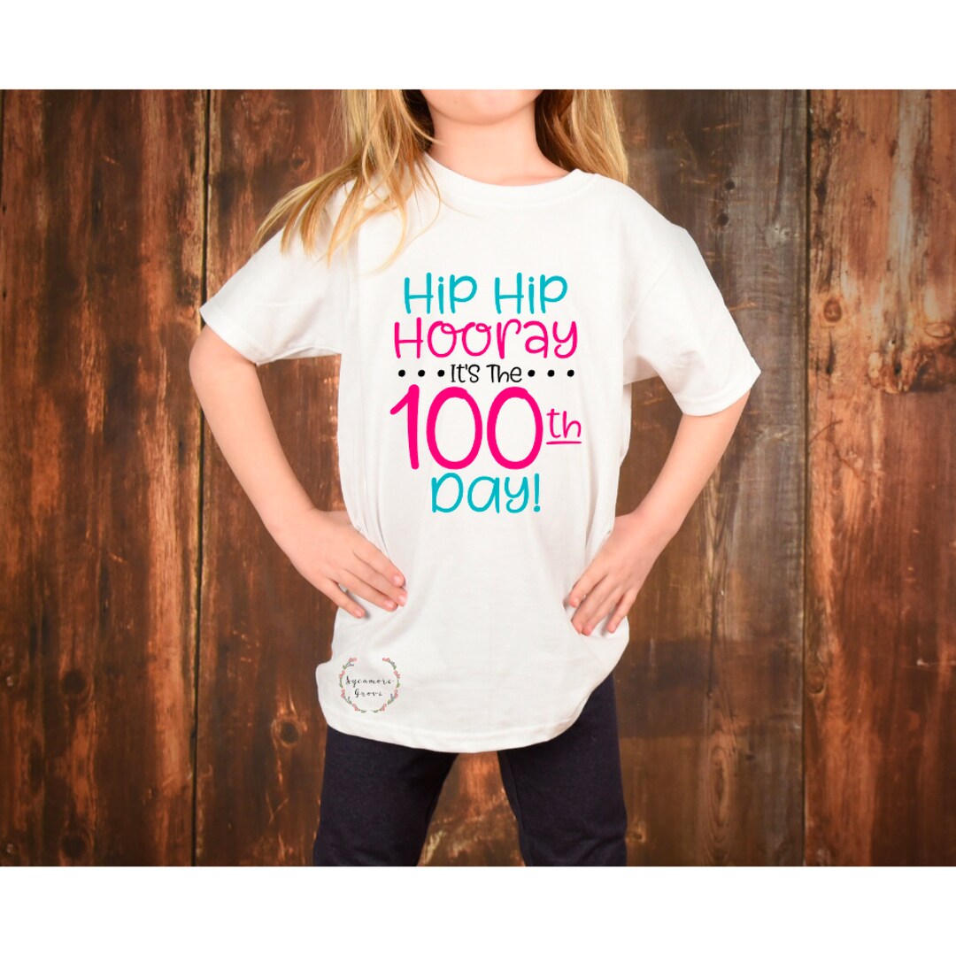 Hip Hip Hooray It's the 100th Day SVG 100 Days of School - Etsy