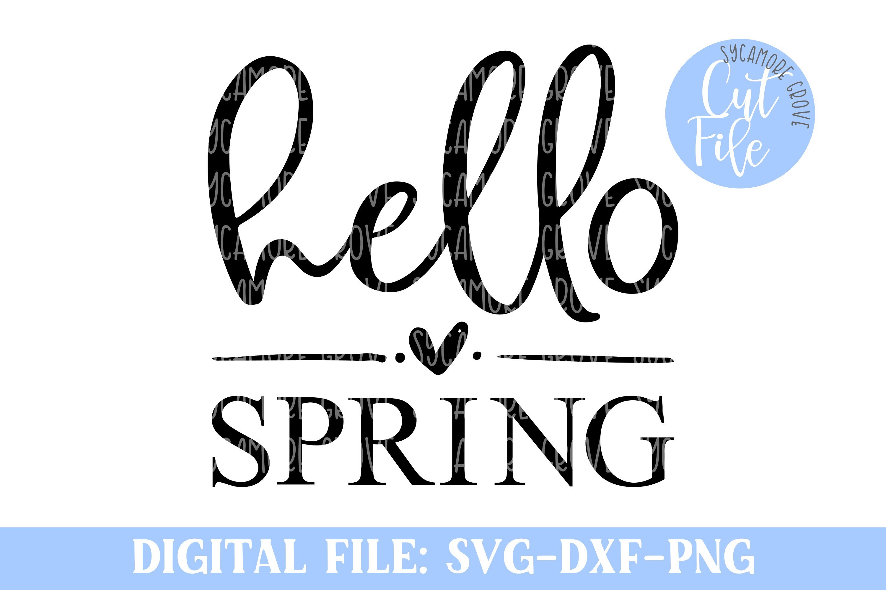 Hello Spring Svg Farmhouse Spring Easter Svg Silhouette | Etsy