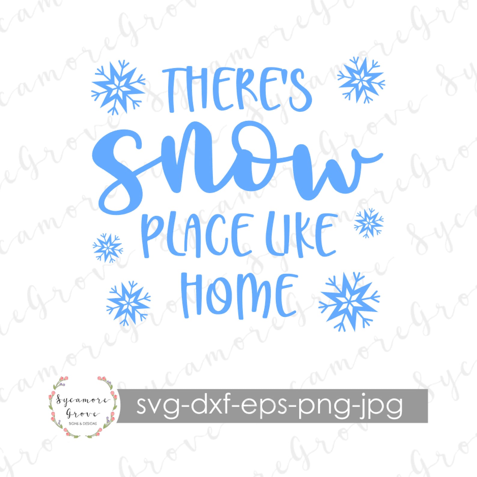 There's Snow Place Like Home SVG Funny Winter Digital Cut - Etsy