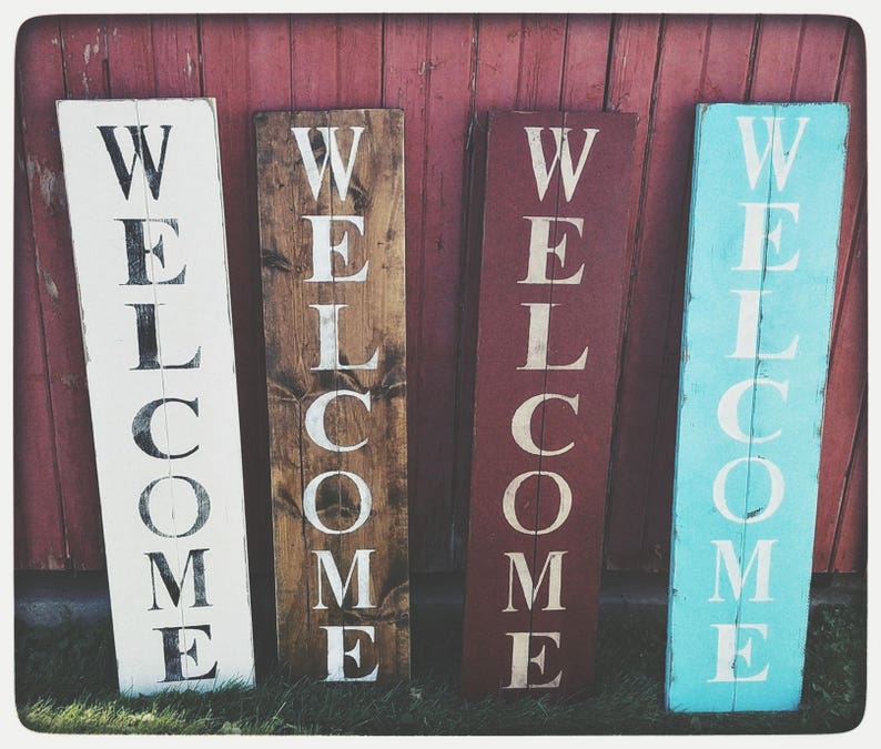 Rustic Wood WELCOME Sign for Porch Rustic Welcome Sign - Etsy