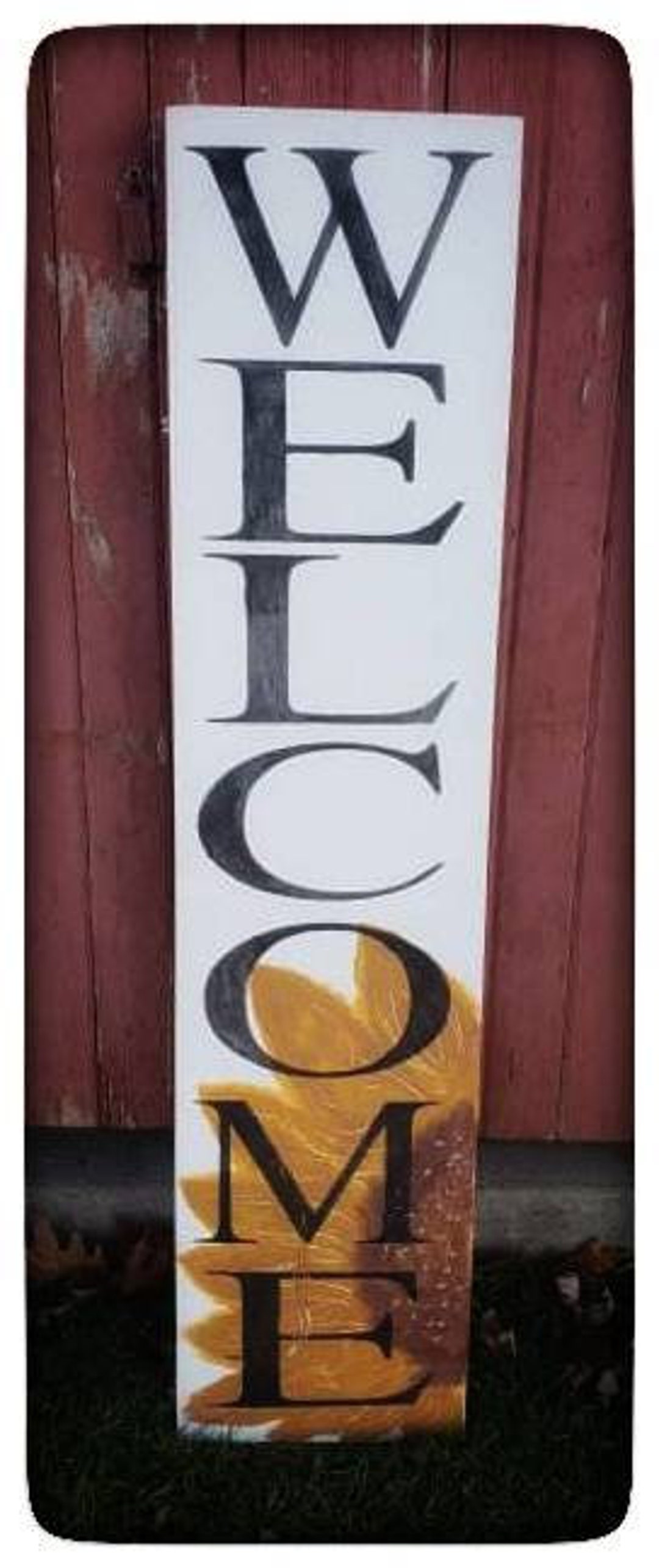 Rustic Wood WELCOME Sign for Porch Reversible Welcome Sign - Etsy