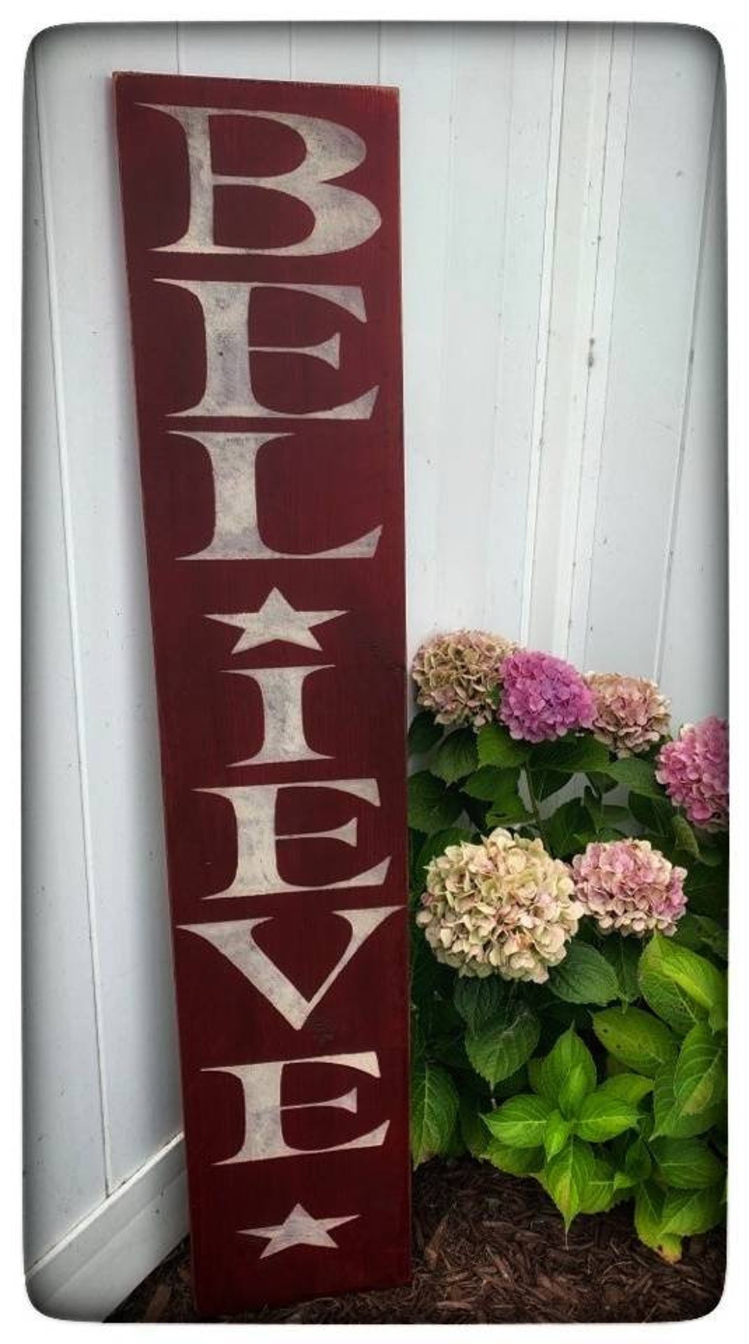 Believe Christmas WELCOME Sign for Porch Rustic Welcome Sign Farmhouse ...