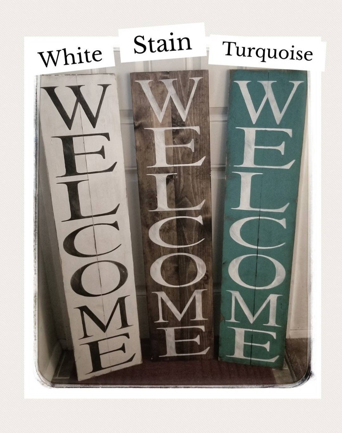 Rustic Wood WELCOME Sign for Porch Rustic Welcome Sign | Etsy