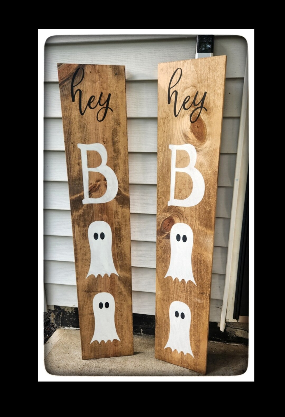 Wooden Hey Boo Porch Sign Rustic Welcome Sign Halloween Welcome Sign ...