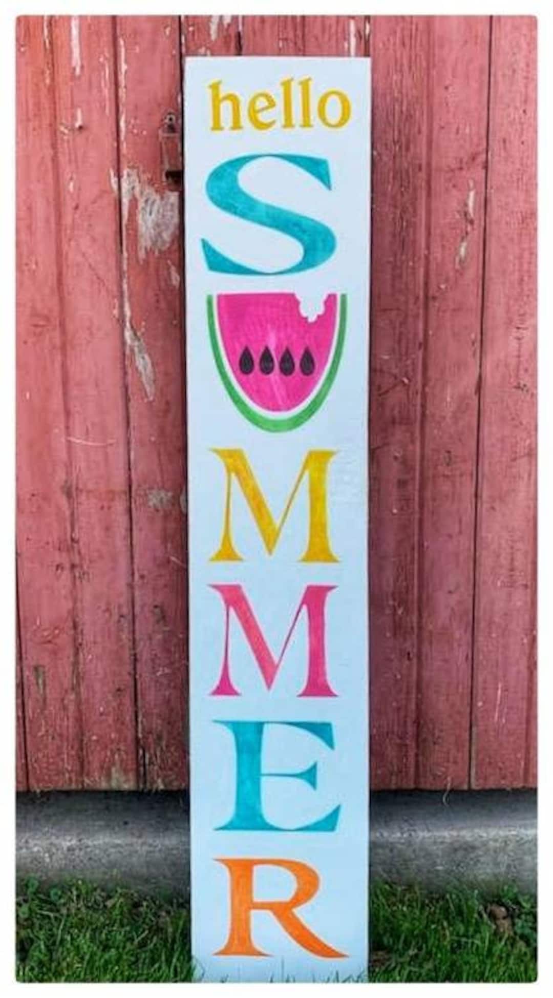 Wooden WELCOME Porch Sign Rustic Welcome Sign Summer Welcome Sign ...