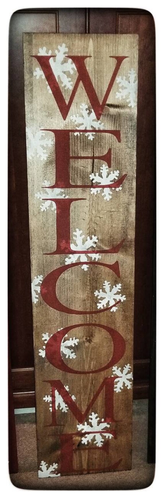 Rustic Wood WELCOME Sign for Porch Rustic Welcome Sign | Etsy