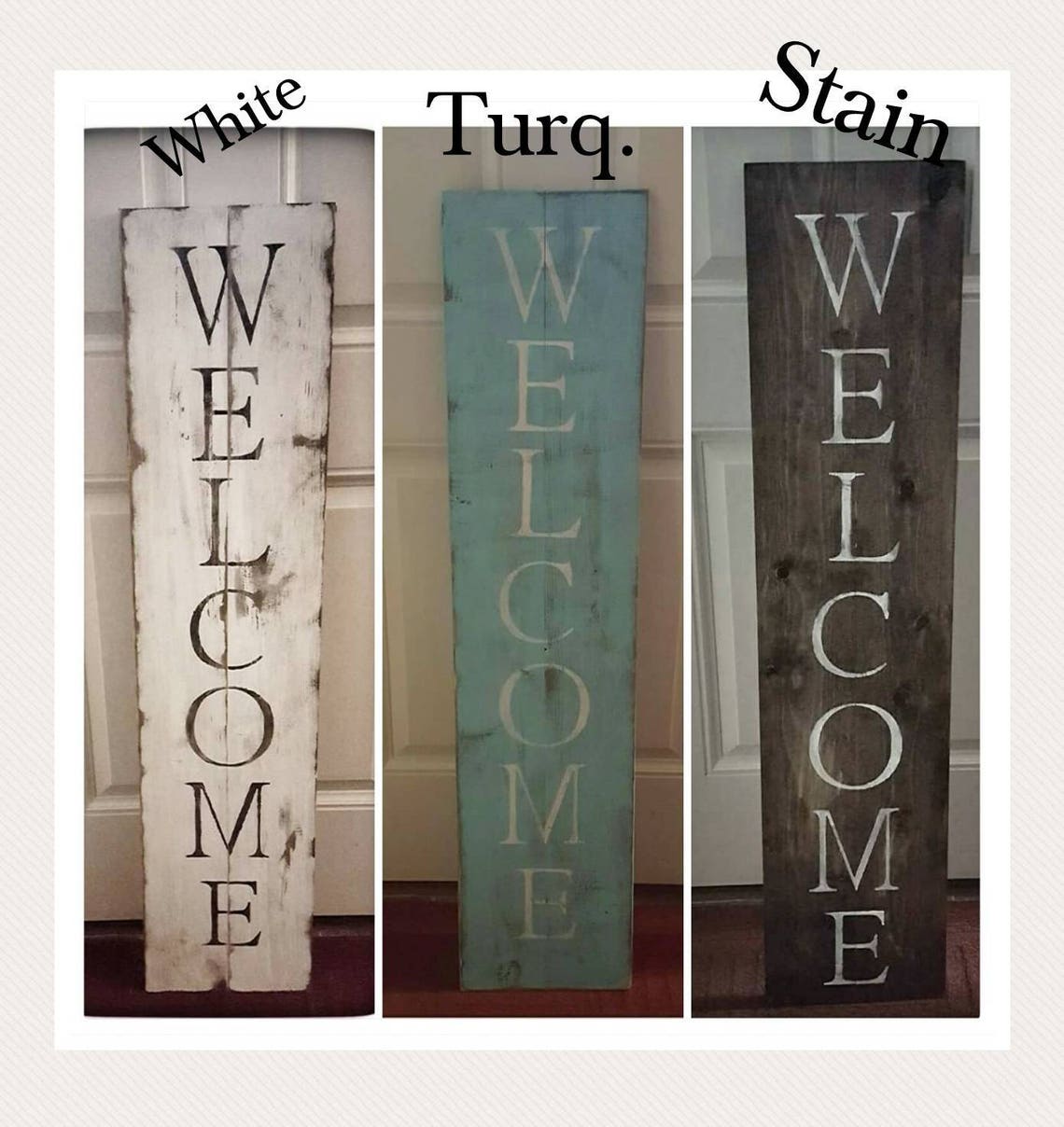 Rustic Wood WELCOME Sign for Porch Rustic Welcome Sign - Etsy