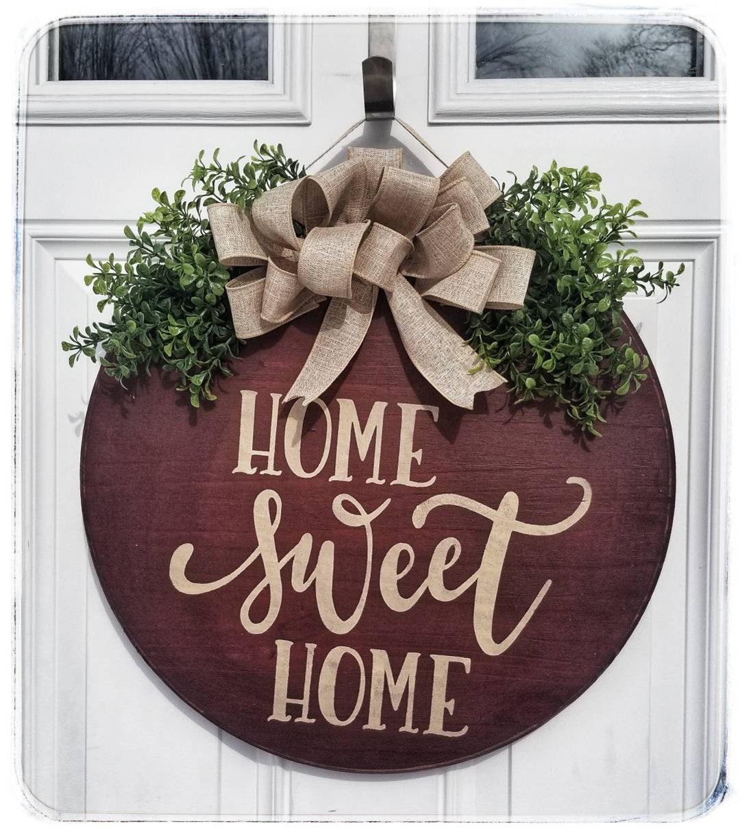 Wooden Home Sweet Home Rustic Welcome Sign Farmhouse Welcome Sign Front ...