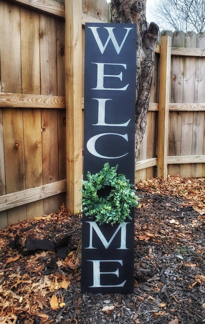 Rustic Wood Welcome Sign for Porch Rustic Welcome Sign - Etsy