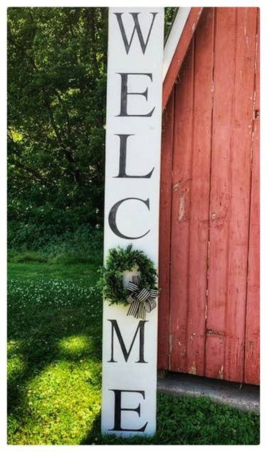 Wooden WELCOME Porch Sign Rustic Welcome Sign Farmhouse Welcome Sign ...