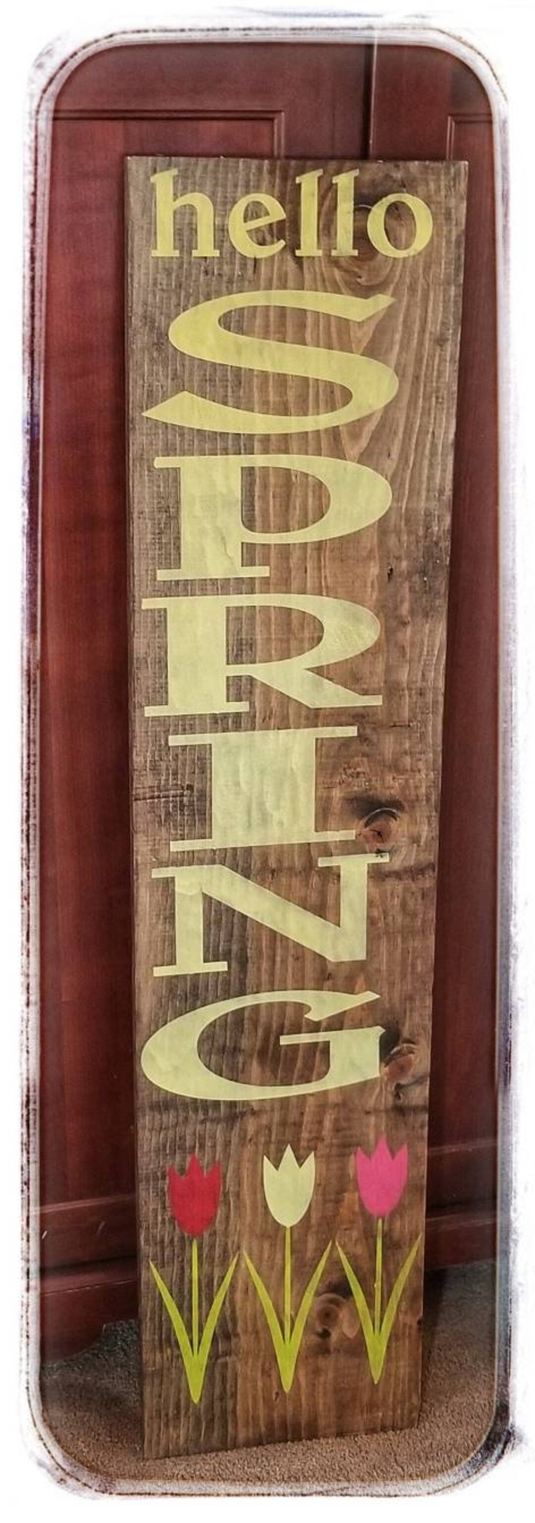 Wooden WELCOME Porch Sign Rustic Welcome Sign Farmhouse Welcome Sign ...