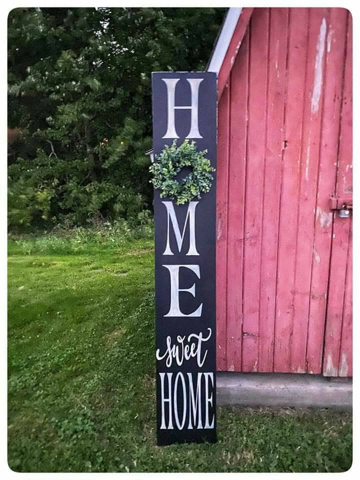 Wooden home sweet home Sign Rustic Welcome Sign Farmhouse | Etsy