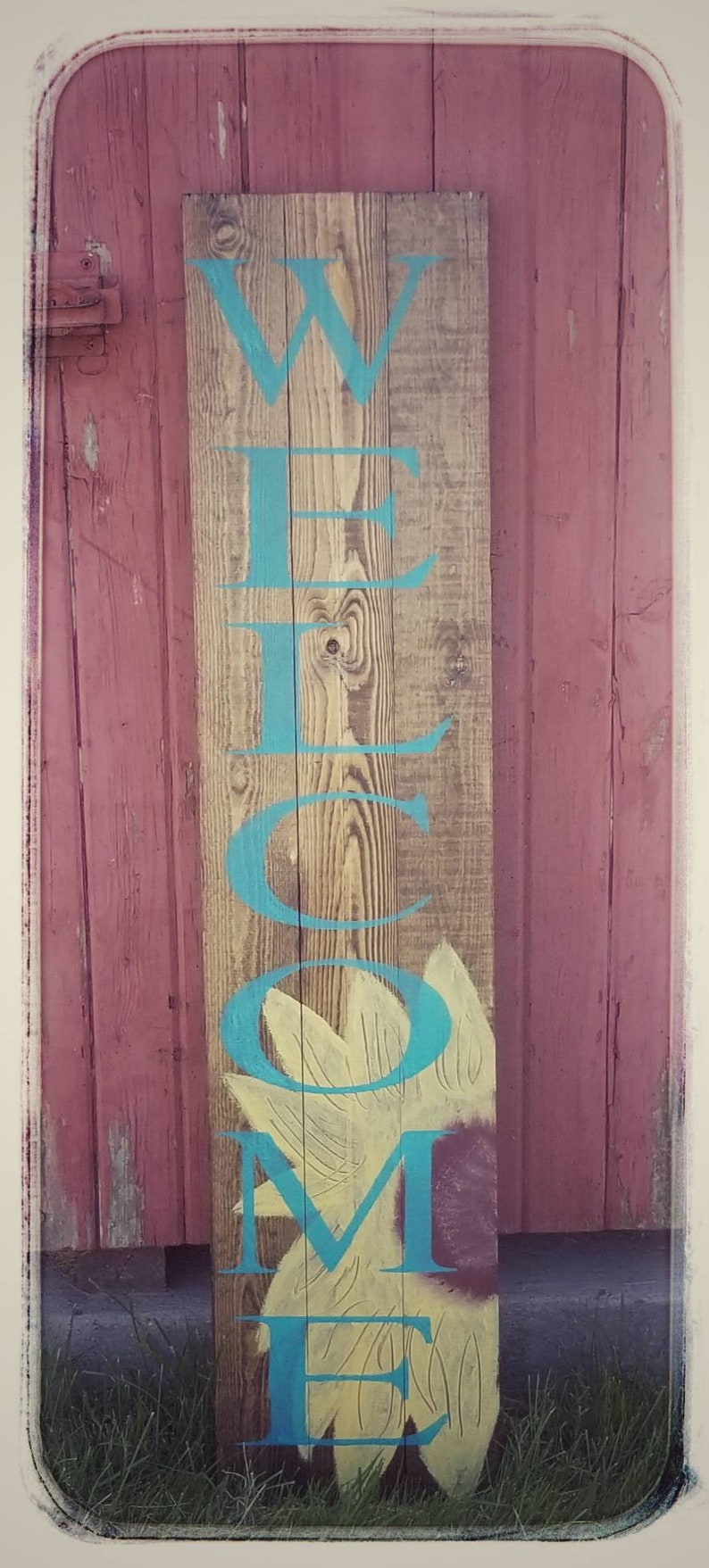 Rustic Wood WELCOME Sign for Porch Rustic Welcome Sign - Etsy