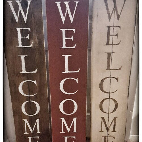 Rustic Wood WELCOME Sign for Porch Rustic Welcome Sign - Etsy