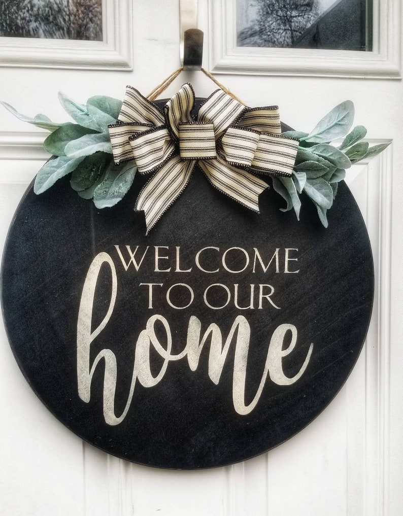 Wooden Welcome to our Home Rustic Welcome Sign Farmhouse | Etsy