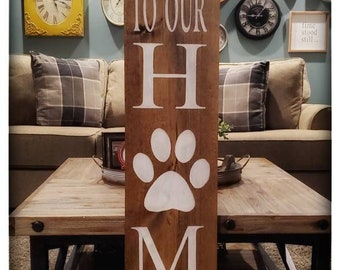Wooden WELCOME Porch Sign Rustic Welcome Sign Farmhouse Welcome Sign ...