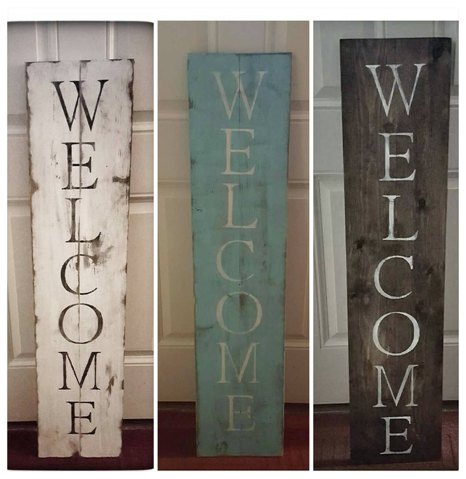 Wooden WELCOME Porch Sign Rustic Welcome Sign Farmhouse Welcome Sign ...