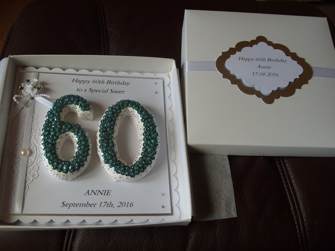 Handmade Personalized 60th Birthday Card - Etsy UK