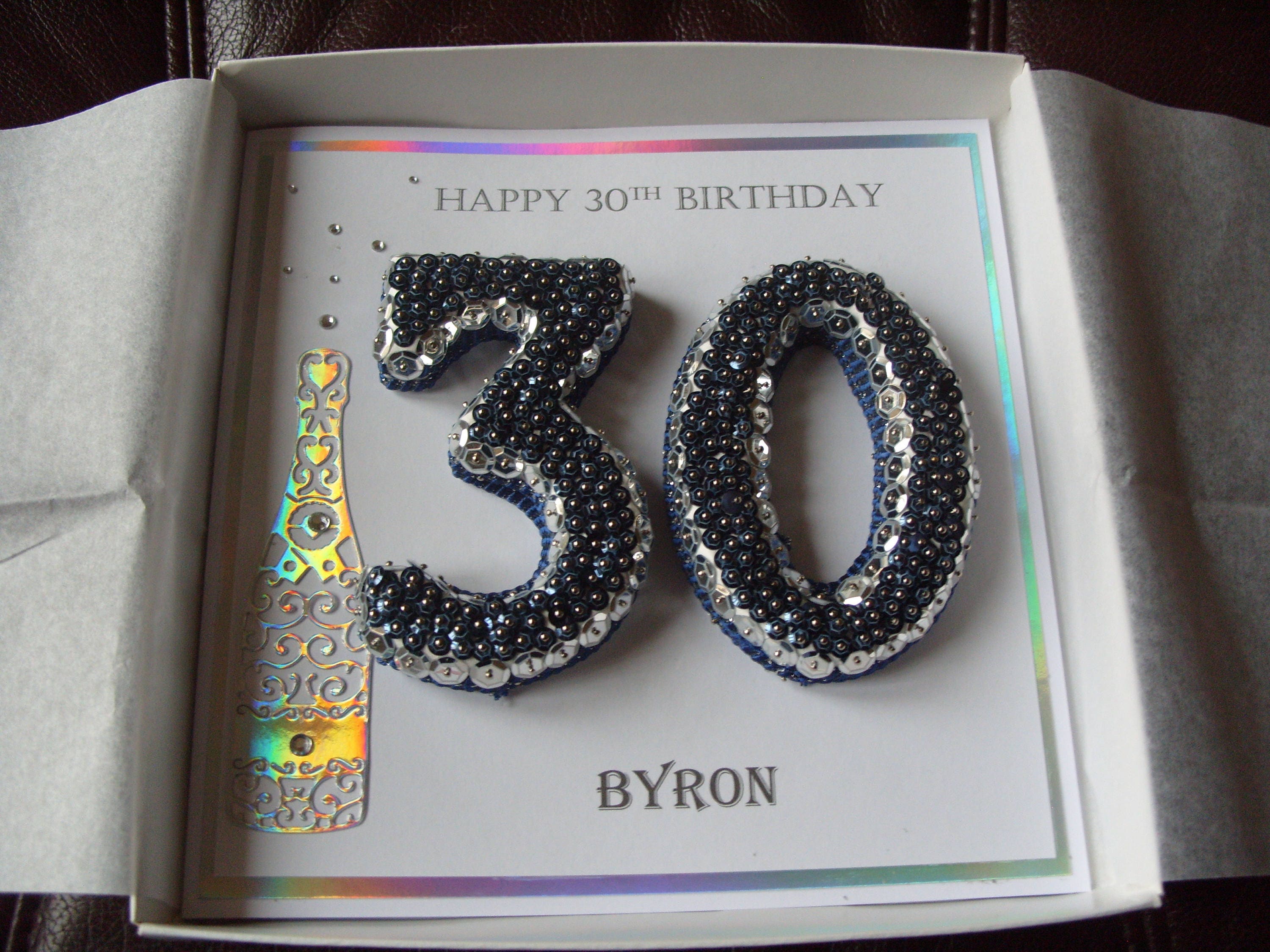 Handmade 30th Birthday Card Personalised - Etsy