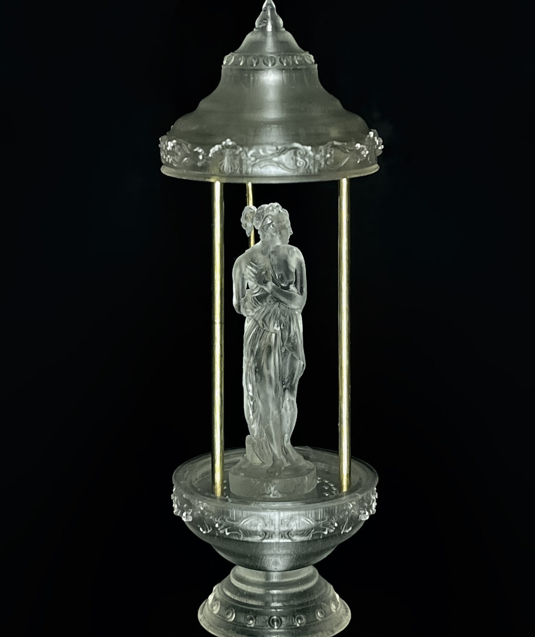 Unpainted Dollhouse Miniature Vintage Rainlamp, Oillamp, DIY Kit in 1/ ...