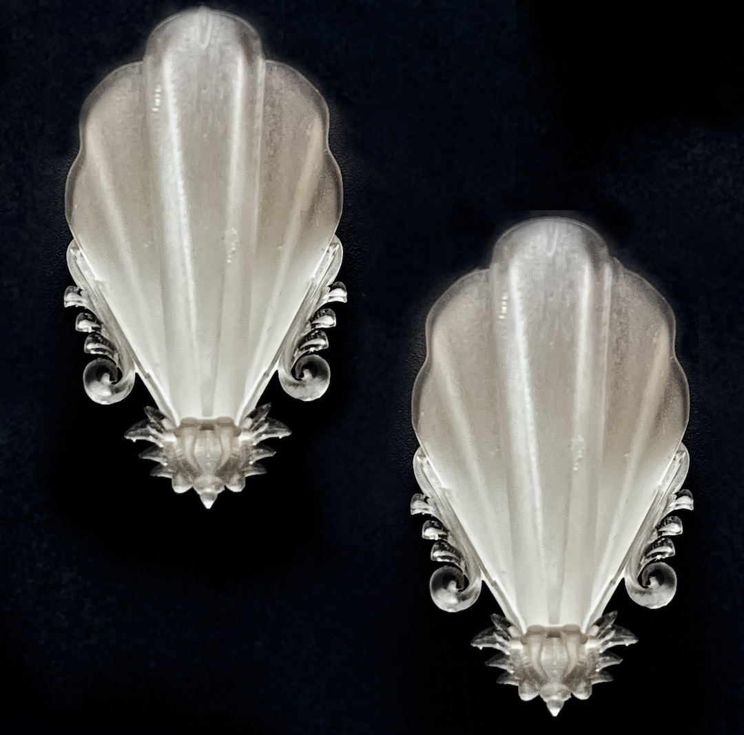 DIY Art Deco Slip Shade Sconce Kit, Dollhouse Miniature Pair, 1:12 ...