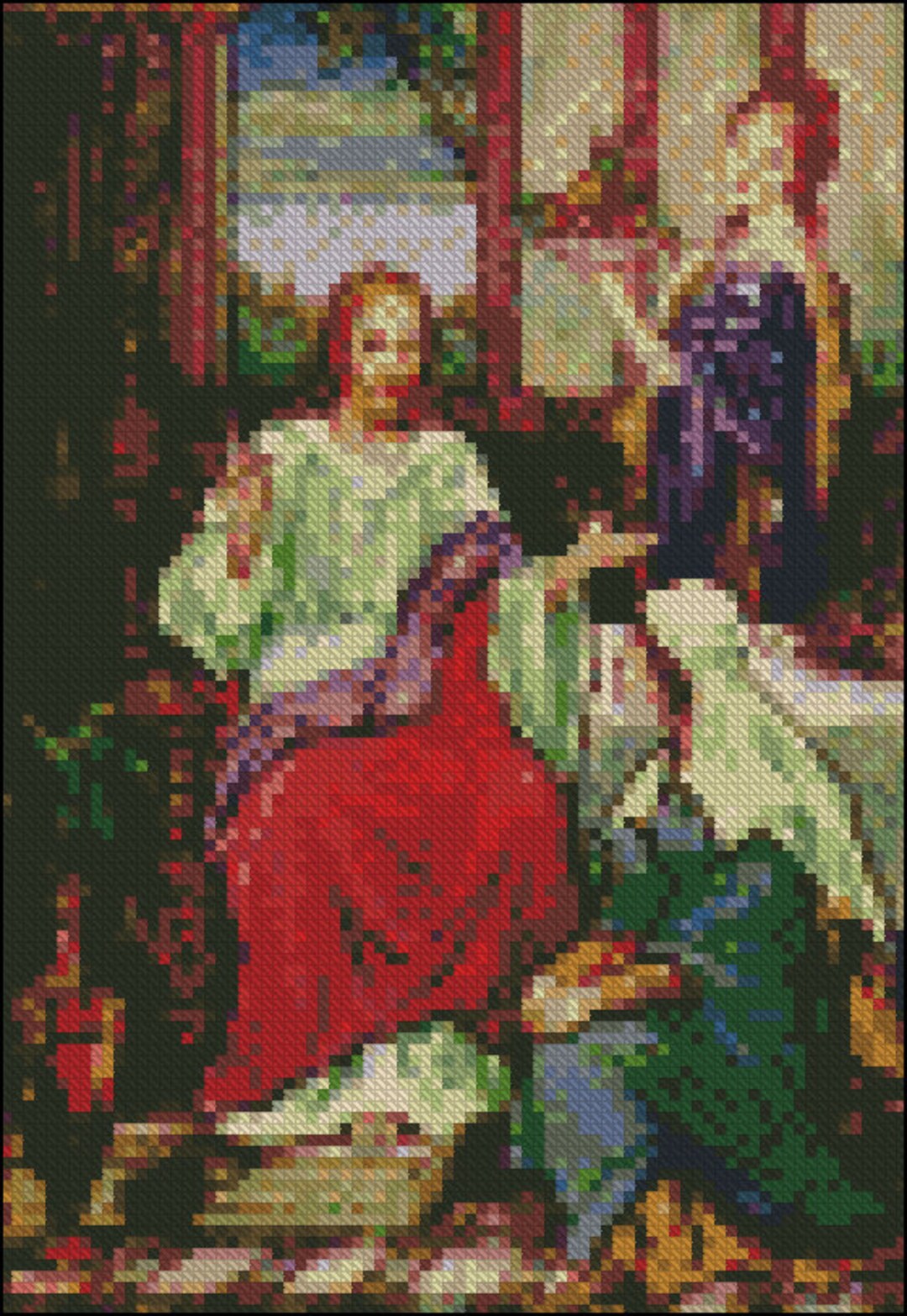 Tapestry Pattern Chart Dollhouse Miniature 1/12th Scale - Etsy