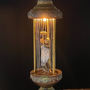 Unpainted Dollhouse Miniature Vintage Rainlamp, Oillamp, DIY Kit in 1/ ...