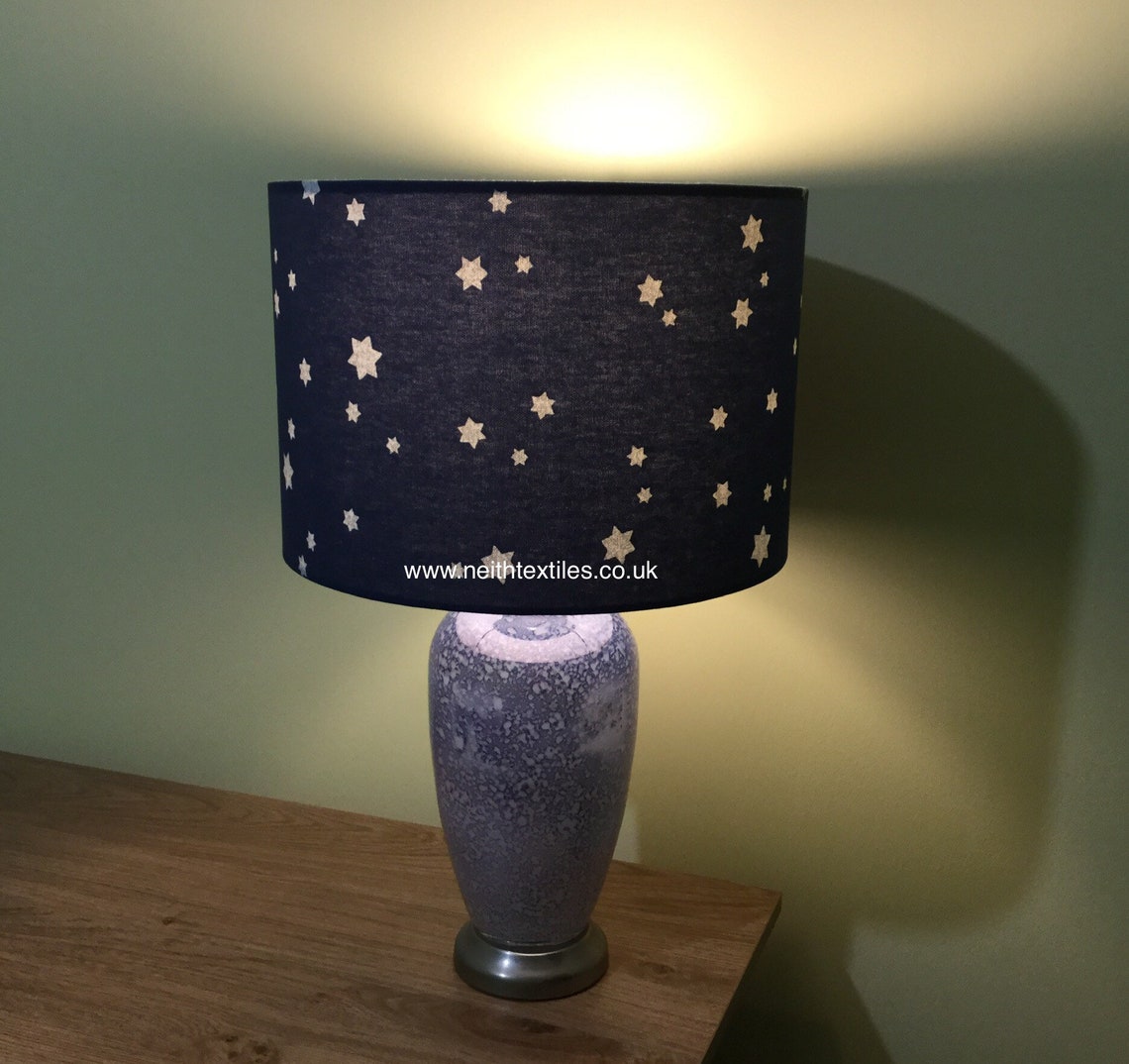 Space Theme Lampshade Star Drum Lampshade Boy Bedroom - Etsy UK