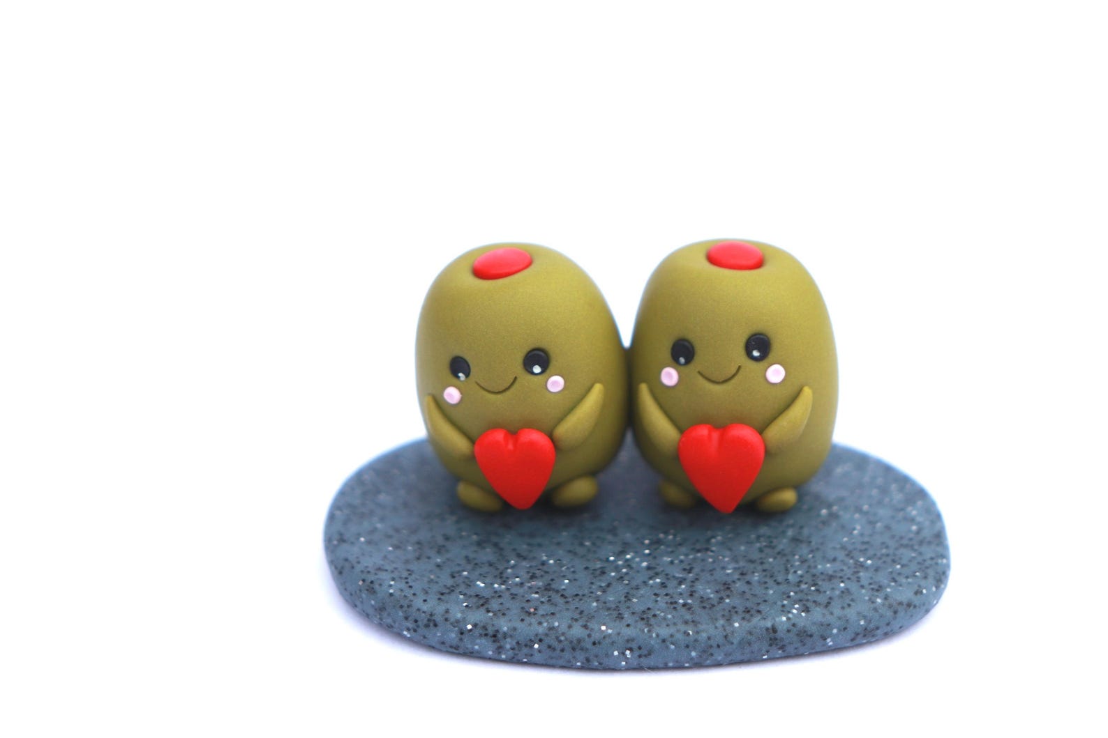 Kawaii Polymer Clay Olive Ornament: 'olive You' Gift - Etsy