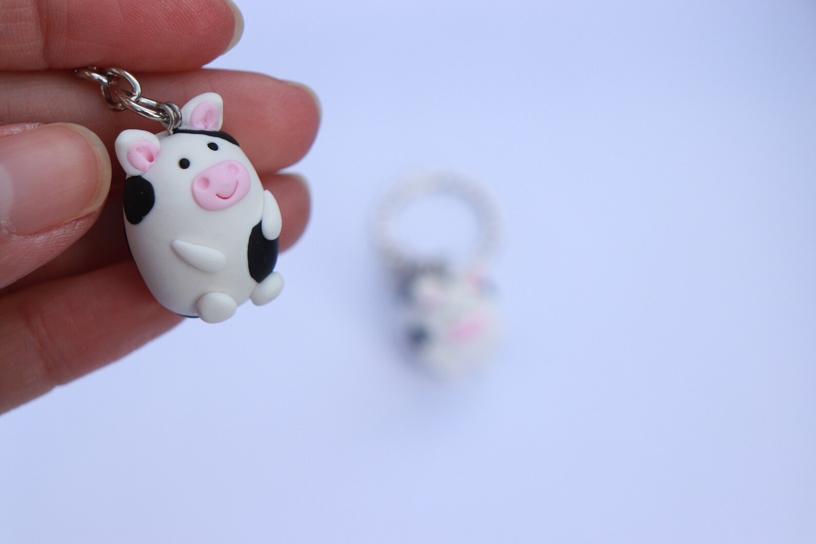 ONE Polymer Clay Cow Keychain Cow Lover Gift Animal Lover - Etsy UK
