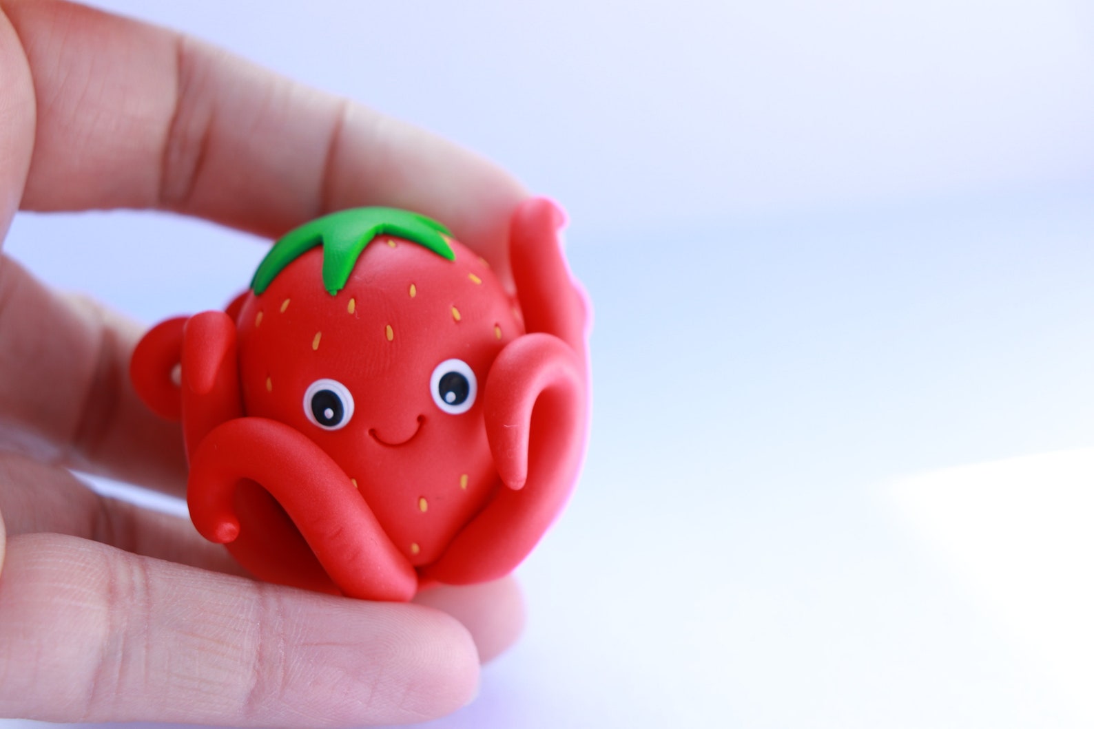 Octopus Cake Topper Strawberry Octopus Ornament Polymer Clay | Etsy