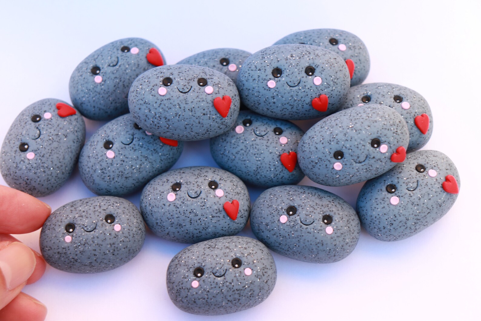 You Rock, Polymer Clay Pet Pebble, You Are My Rock, Plant Buddy, Gift ...