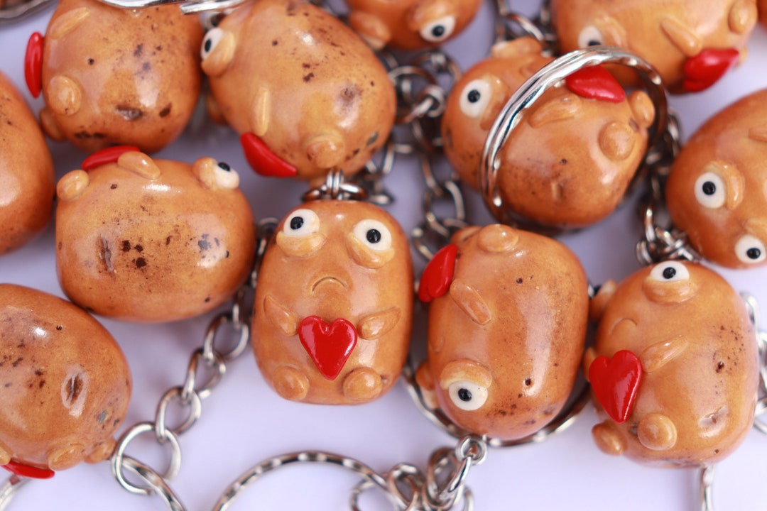 Sad Spud Keychain: Funny Polymer Clay Potato Gift - Etsy
