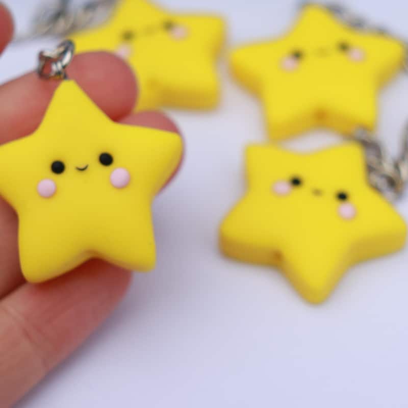 Star Keychain - Etsy
