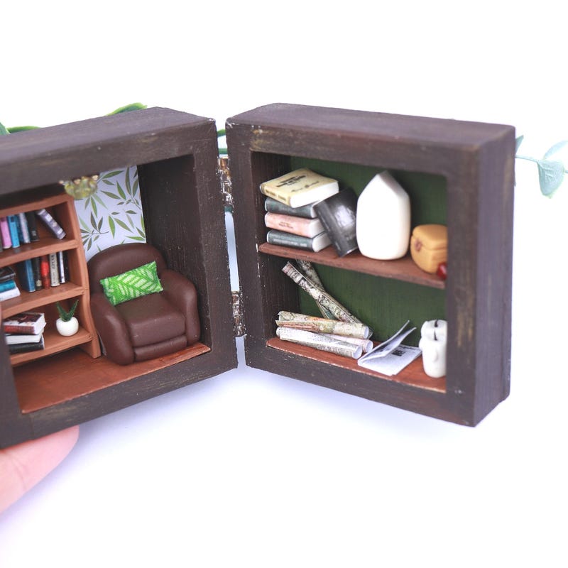 Polymer Clay Book Nooks - Etsy UK