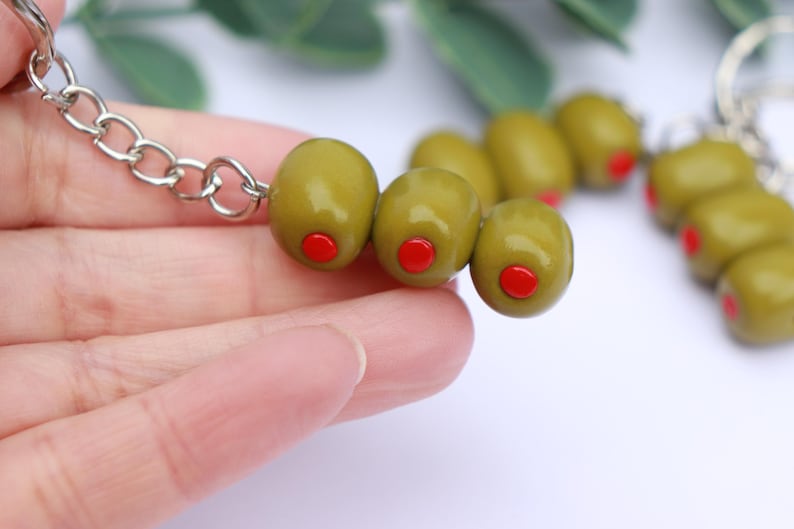 Martini Olive Keychain, Fake Food, Birthday Gift for Her, Novelty ...